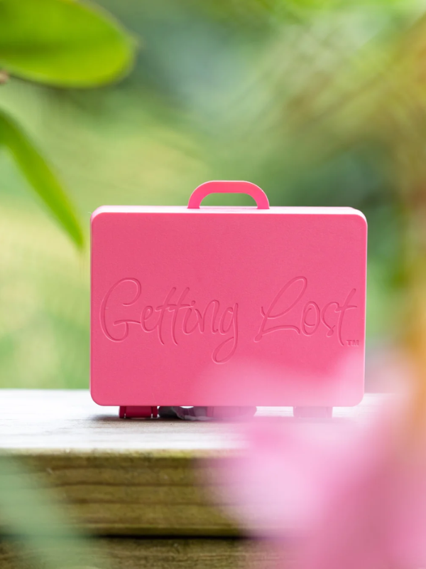 Getting Lost Card Game Suitcase Pink Spring Blooms – Taylor Francis and Co