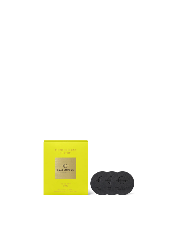 Glasshouse Fragrances Montego Bay Rhythm Car Diffuser Refill Scent Dis ...