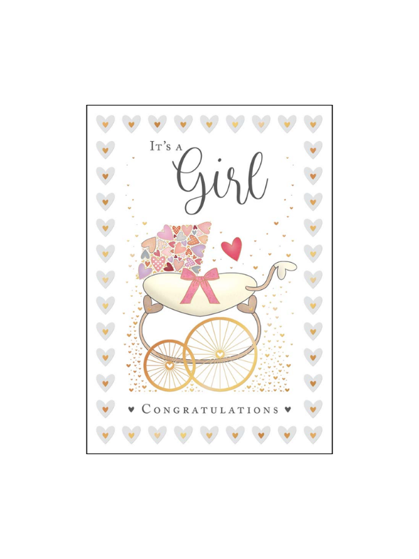 Quire It's A Girl Congratulations Card – Taylor Francis and Co
