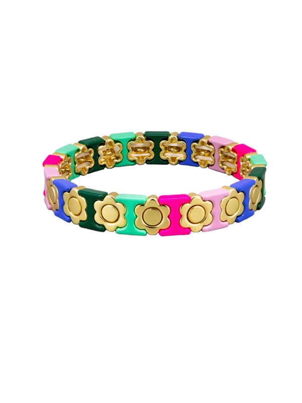 Tiger Tree Daisy Tile Bracelet Gold – Taylor Francis and Co